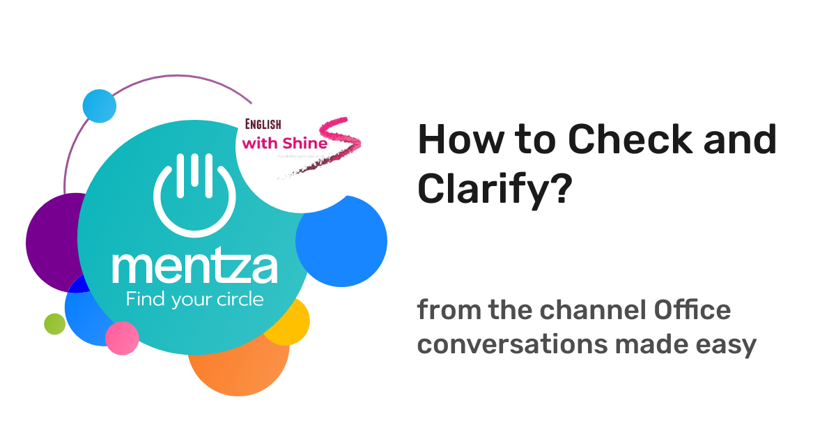 How to Check and Clarify? | Office conversations made easy | Download ...